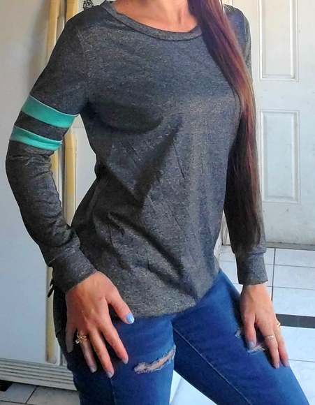 Fashion Nova | Tops | Nwot Grayseafoam Green Baseball Tee | Poshmark
